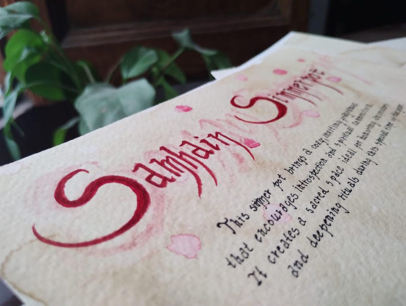 Samhain Simmer Pot Watercolor - Witchy Autumn Decor, Pagan Harvest ...