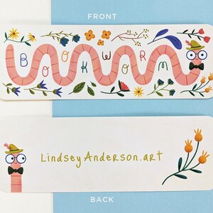 Bookworm Bookmark Cute Bookmarks Gifts for Readers Bookworm Gifts ...