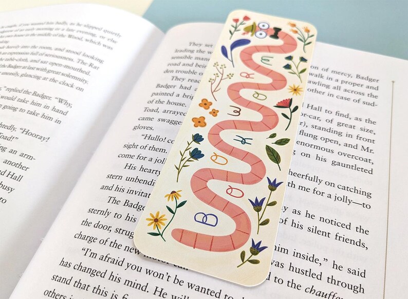 Bookworm Bookmark Cute Bookmarks Gifts for Readers Bookworm Gifts ...