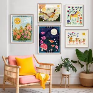 Frog Wall Art Frog Nursery Décor Frog Art Print Folk Art Print Kids Art ...