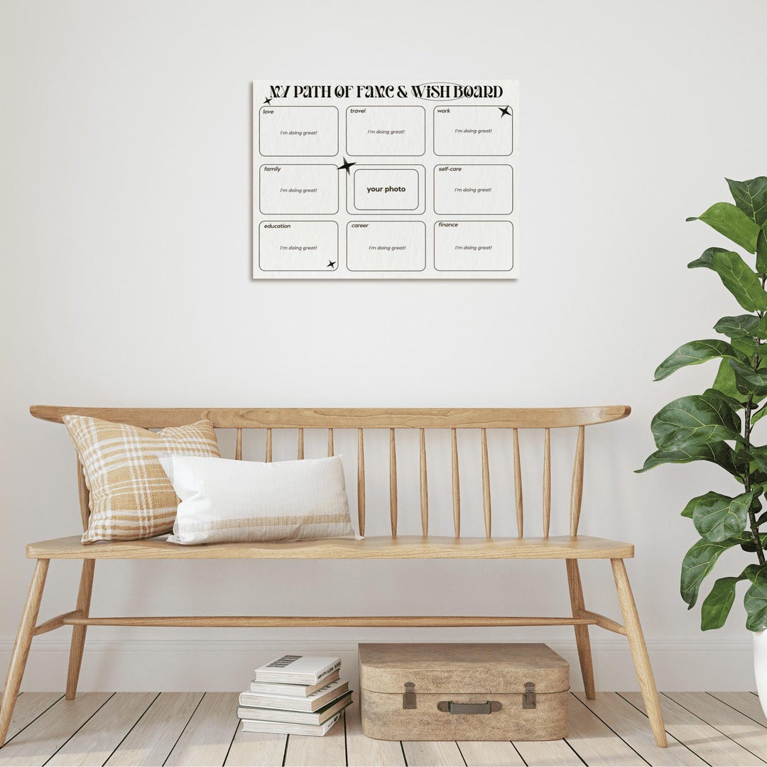 Custom Vision Board Inspirational Wall Art Motivation Planner Unique ...