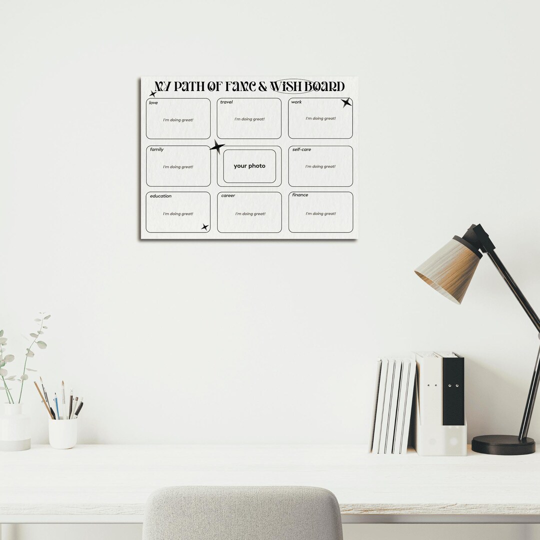 Vision Board Digital Manifestation Wish Board Visualization Tool ...