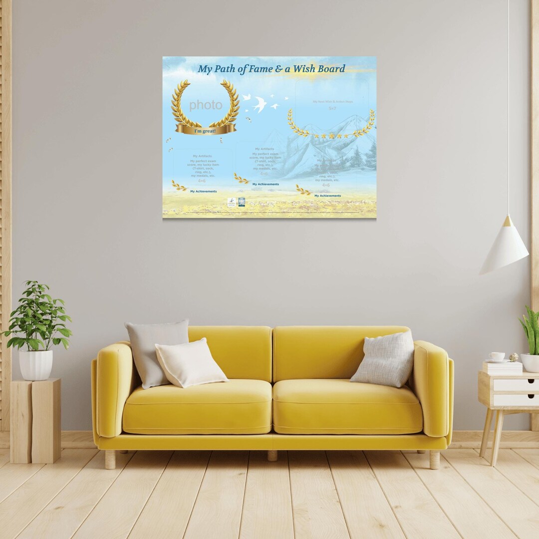 Custom Wish Board Vision Board for Men Personal Wish Board Goal Setting ...