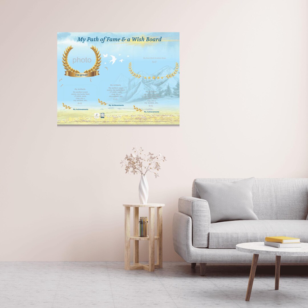 Vision Board Floral Design Vision Board Gift for Him Living Room Decor ...