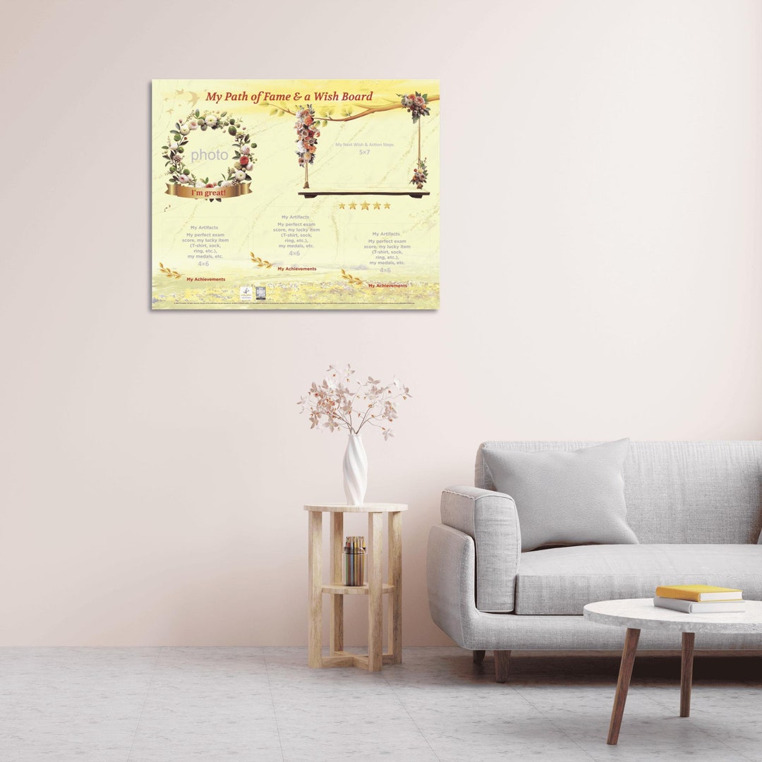 Printable Wish Board Custom Vision Board Personalized Christmas Gift ...
