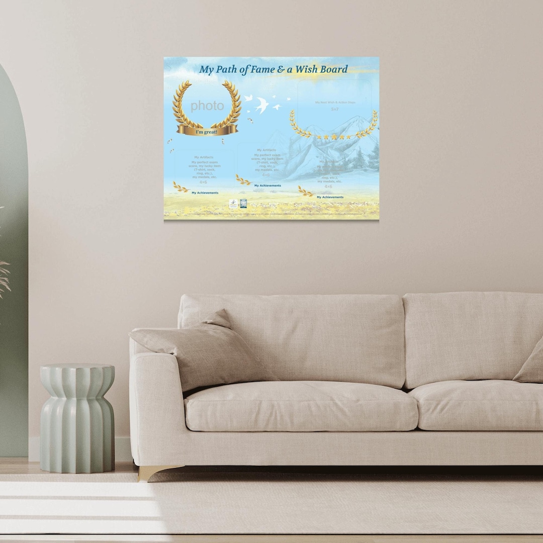 Printable Wish Board Goal Wish Board Personalized Vision Board Personal ...