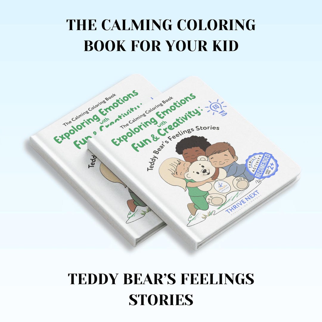 Kids Coloring Book Emotions Teddy Bear Stories Educational Activity ...