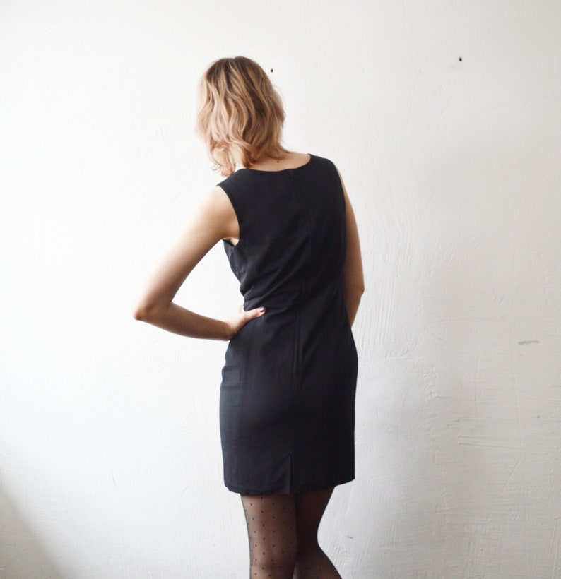 90s Cartoon Black Strappy Front Sleeveless Mini Dress Small - Etsy