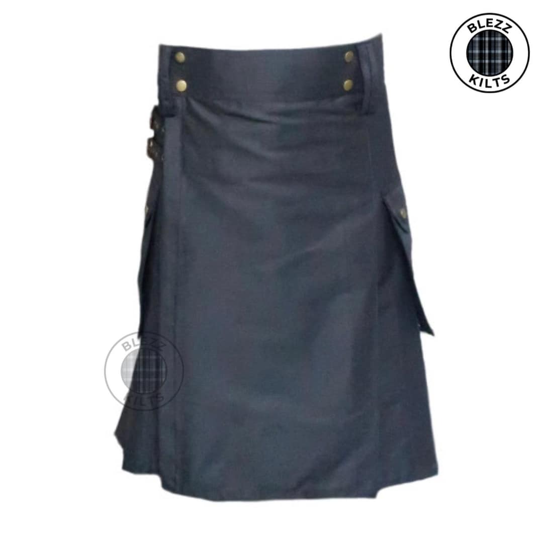 Dark Grey Heavy Cotton Utility Kilt | Wilderness Kilt | Scottish ...