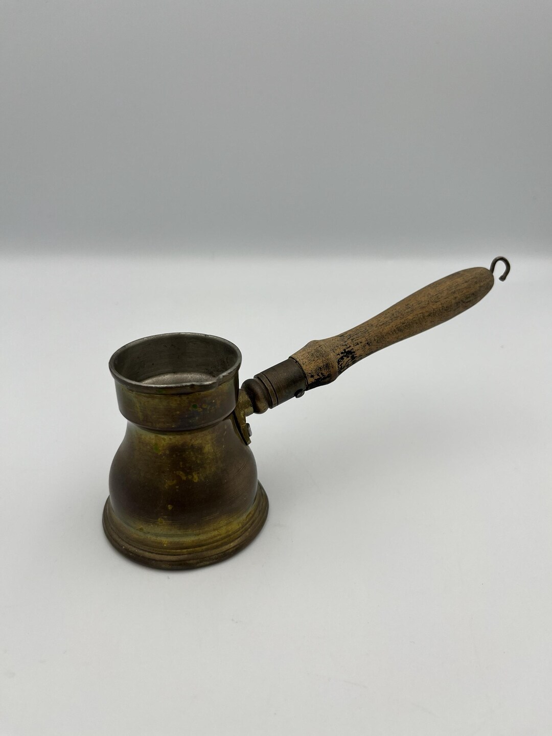Vintage Turkish Coffee Pot – Metal Cezve With Wood Handle - Etsy