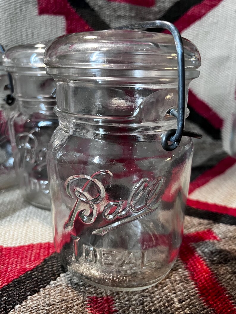 Vintage Ball Ideal Canning Jars With Metal Bail and Glass Lid - Etsy