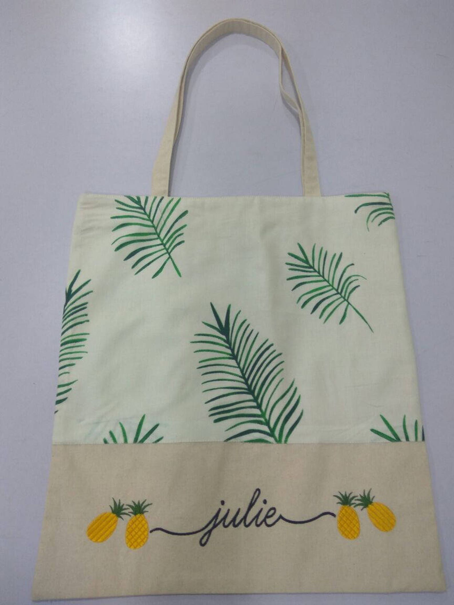 Palm Leaf Tote Bags Bridesmaids Tote Bags Bridesmaids Gifts | Etsy