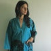 Teal Tree of Life Robetan Housecoat Front Buttoned Dressing Gown ...