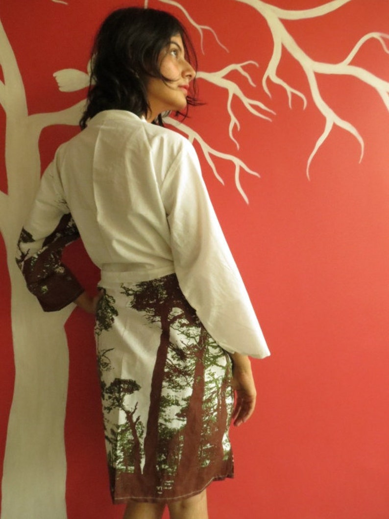 The Tree of Life White Crossover Knee Length Robe..getting | Etsy