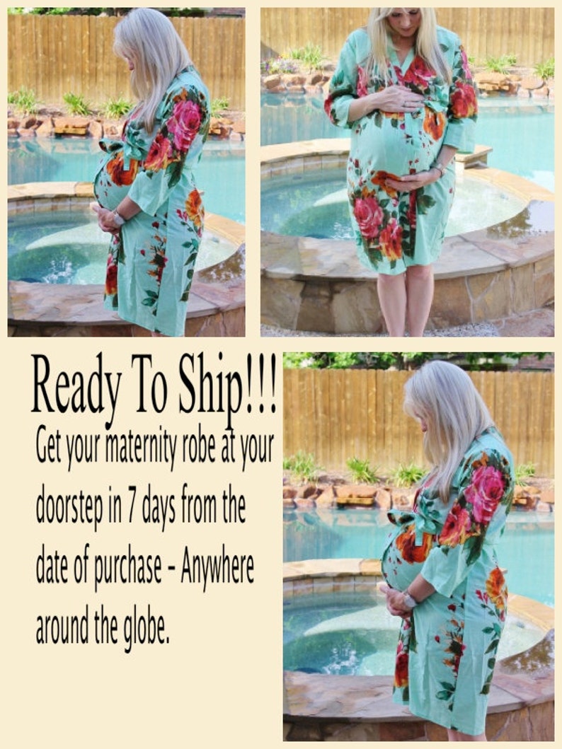 Ready to Ship Maternity Robe Hospital Gown Delivery Robe - Etsy