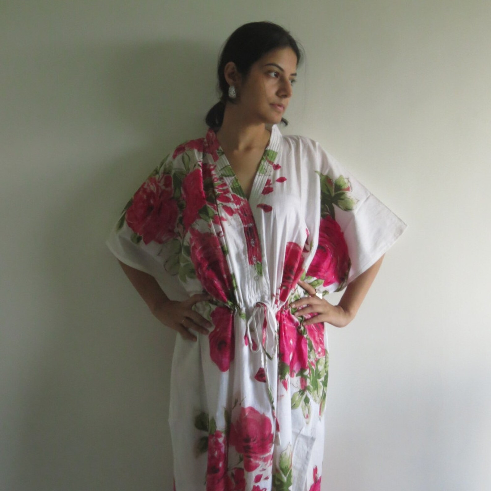 White Pink Floral Nursing Maternity Hosptial Gown Delivery - Etsy