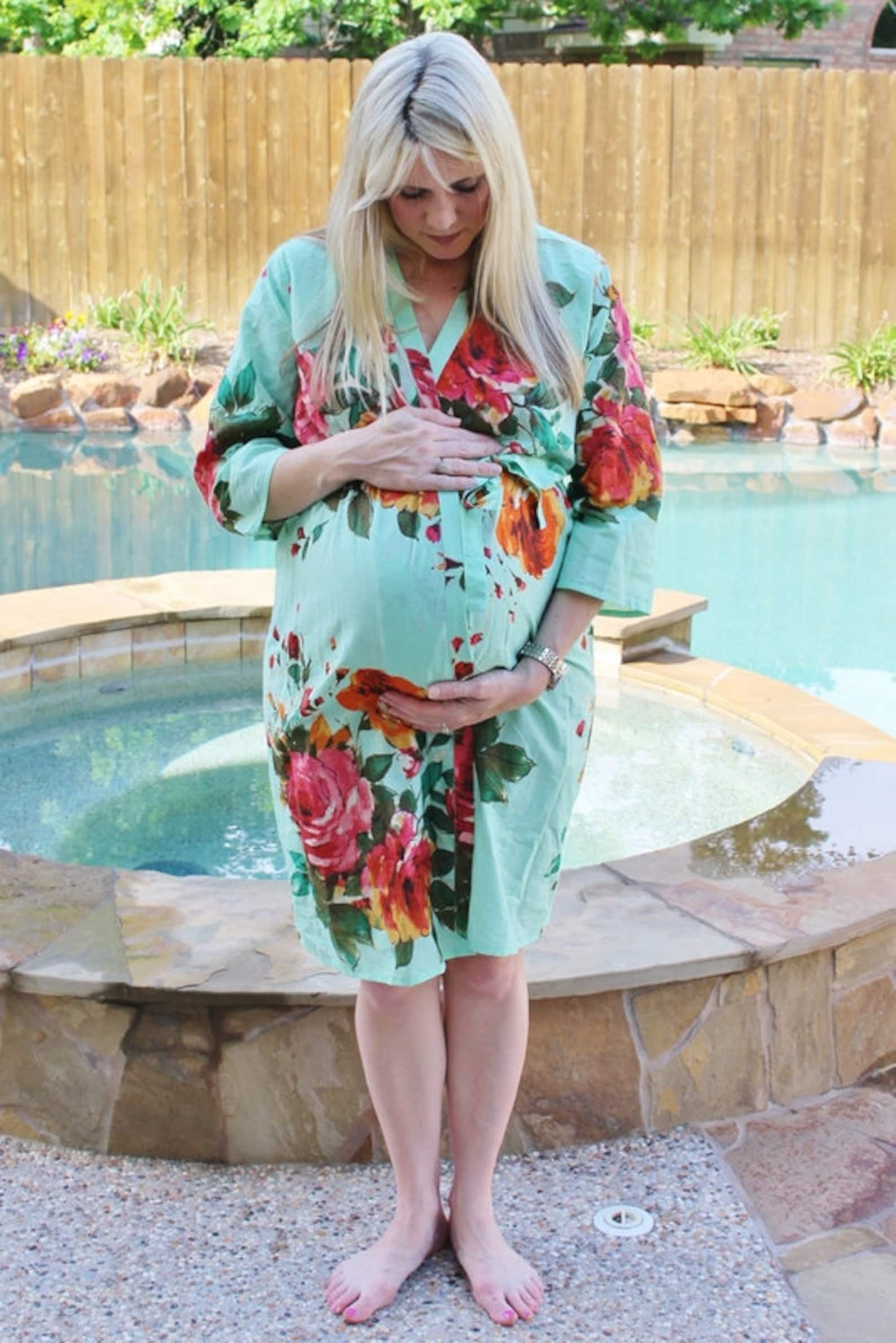 Ready to Ship Maternity Robe Hospital Gown Delivery Robe - Etsy