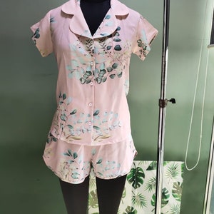 Greenery Inspired Pjs - Notched Collar Pj Sets in Boho Botanical ...
