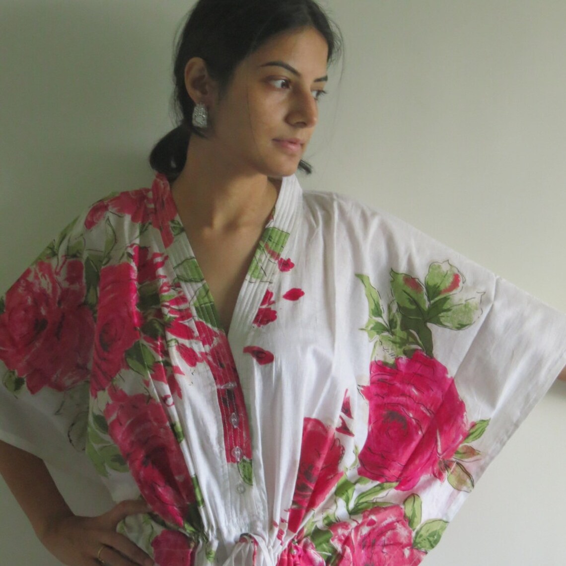 White Pink Floral Nursing Maternity Hosptial Gown Delivery - Etsy