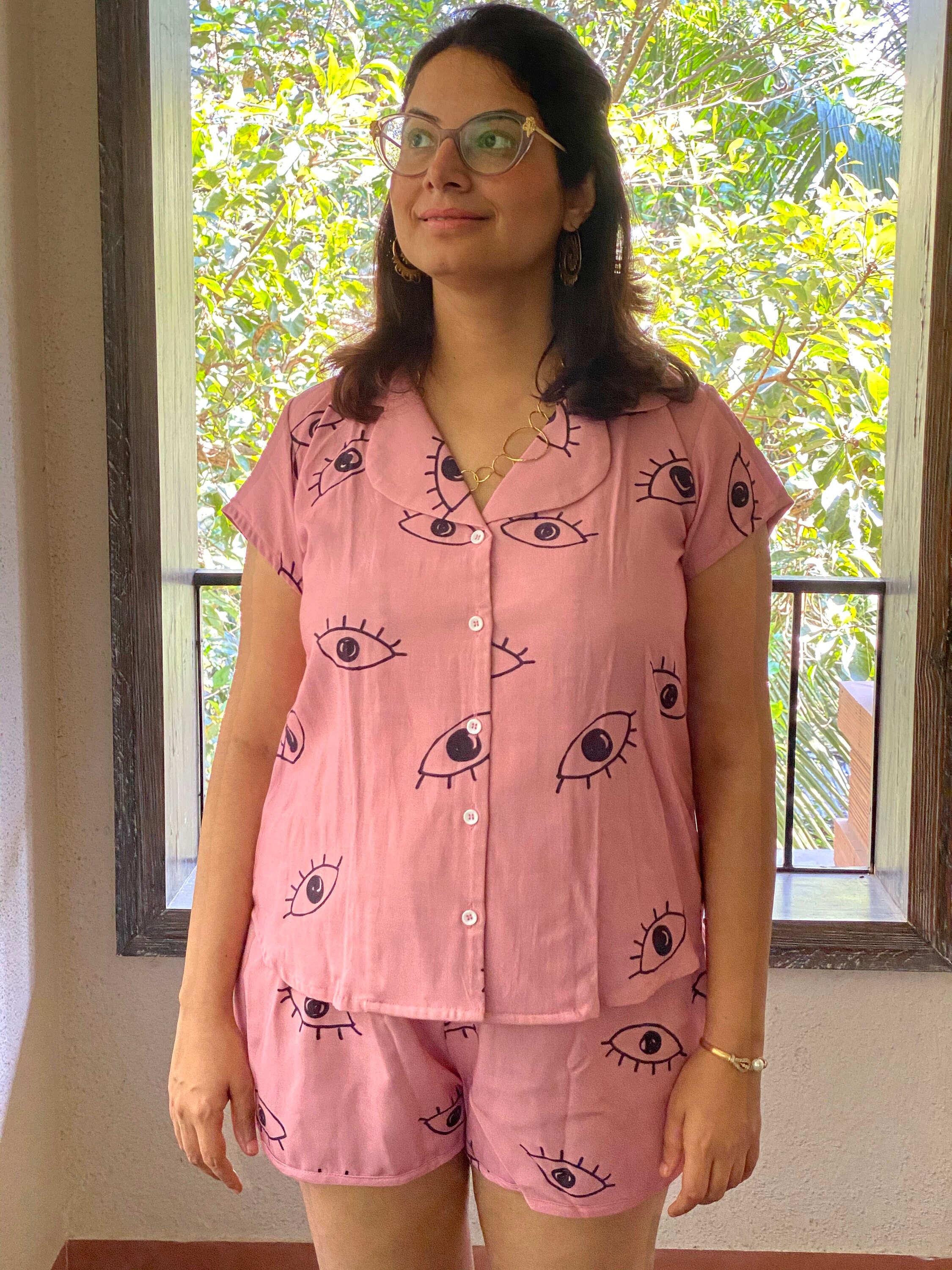 Eyes say it all Pjs Mismatched PJs Notched Collar Style Pj | Etsy