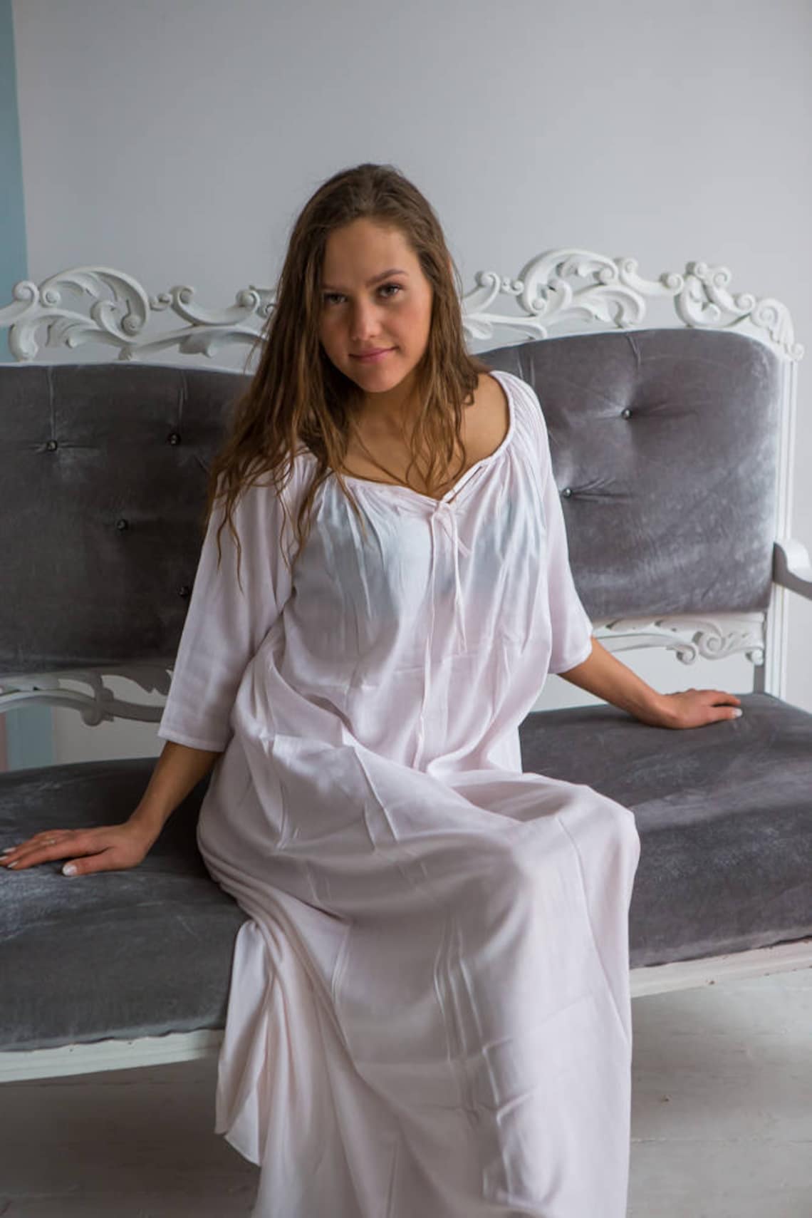 Long Solid Pastels Nighties for Every Woman Who Loves a - Etsy UK