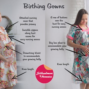 White Birthing Gowns - Labor Gowns, Delivery Gowns, Hospital Gowns ...