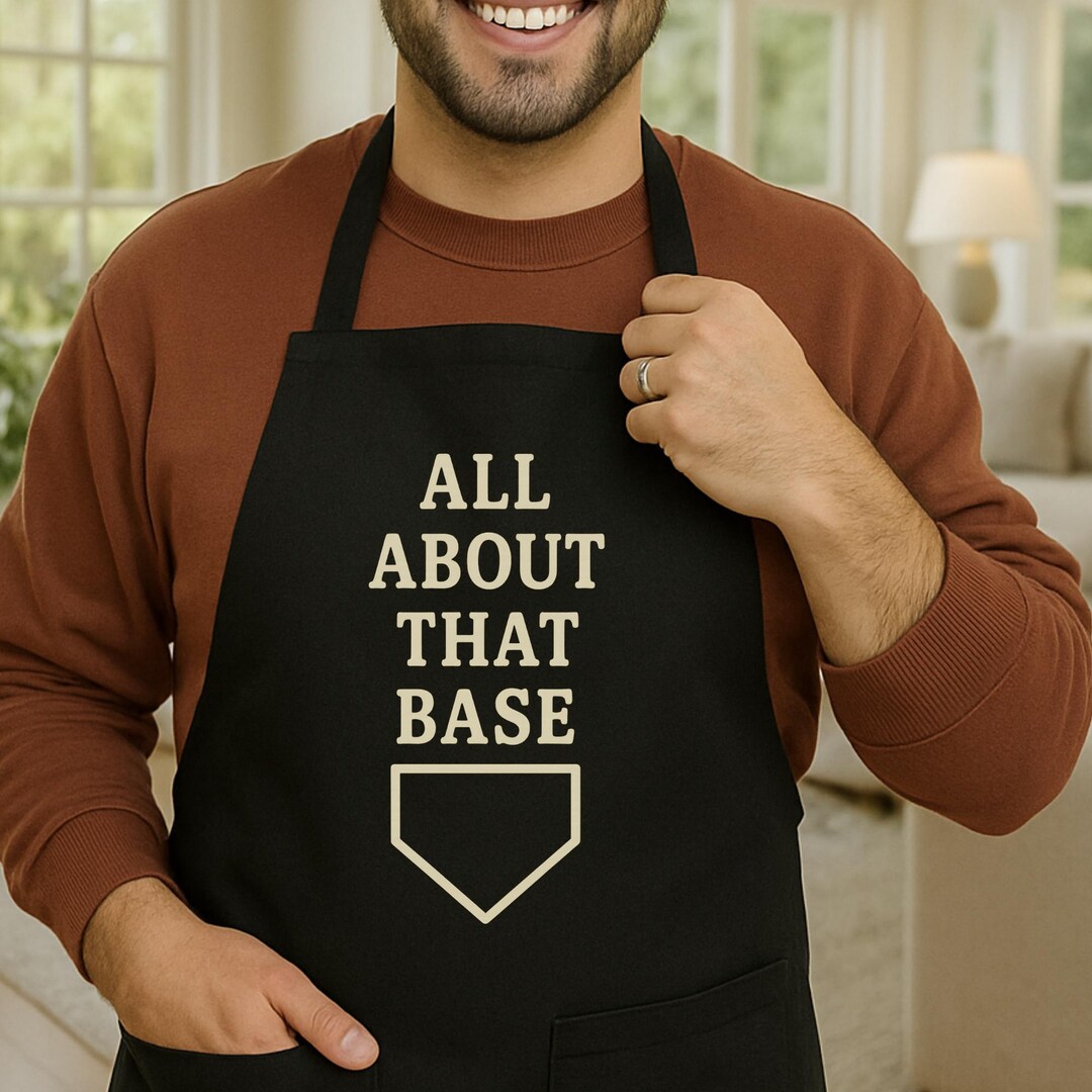 Baseball Apron, All About That Base, Sports Cooking BBQ - Etsy
