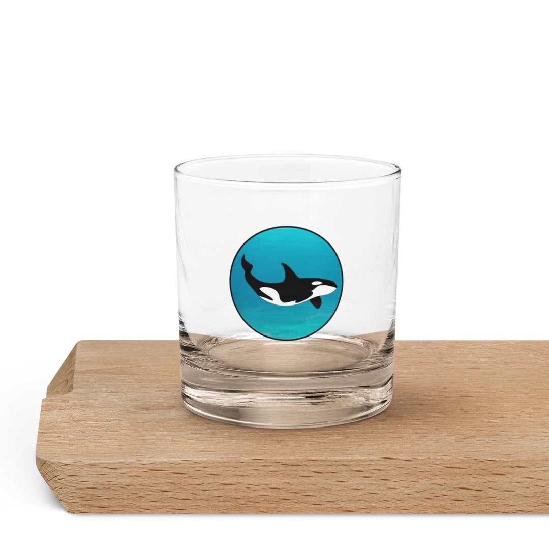 Orca Whiskey Glass - Ocean Marine Life Barware Gift - Etsy