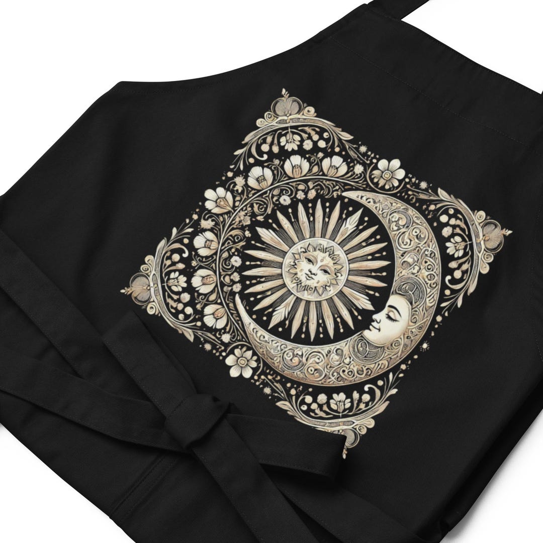 Sun and Moon Apron | Celestial Kitchen Apron | Boho Sun Apron | Mystic ...