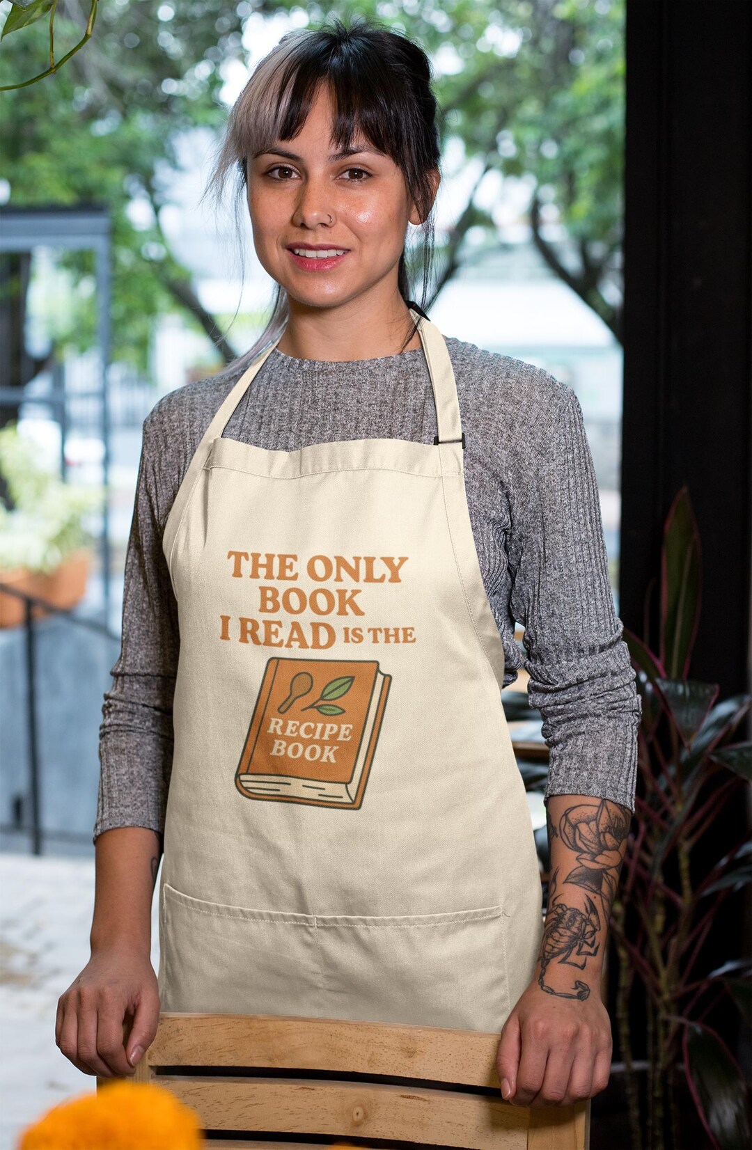 Recipe Book Apron, Retro Book Apron, Funny Joke Apron, Mom Gift Idea ...