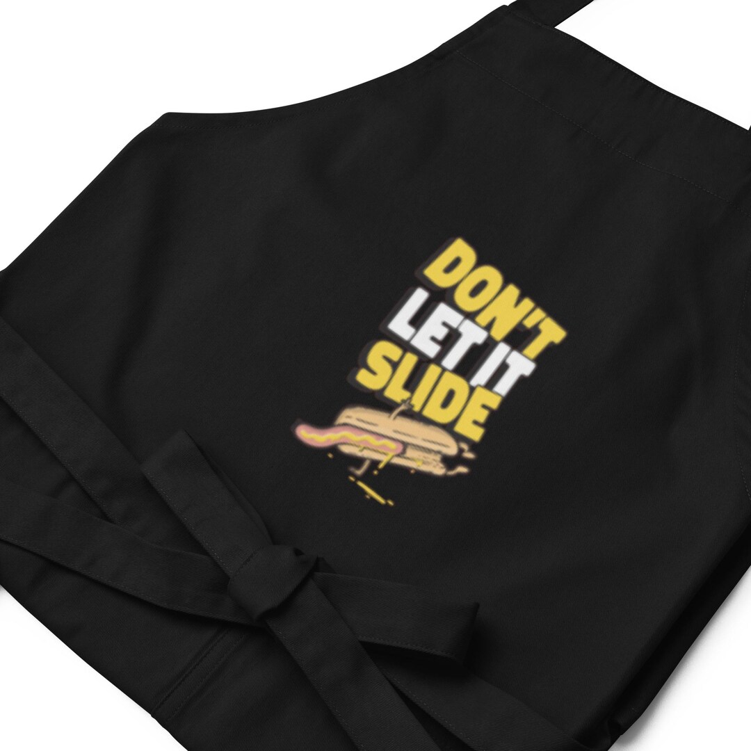 Don’t Let It Slide Apron With Pockets Funny Hot Dog Pun Apron for ...
