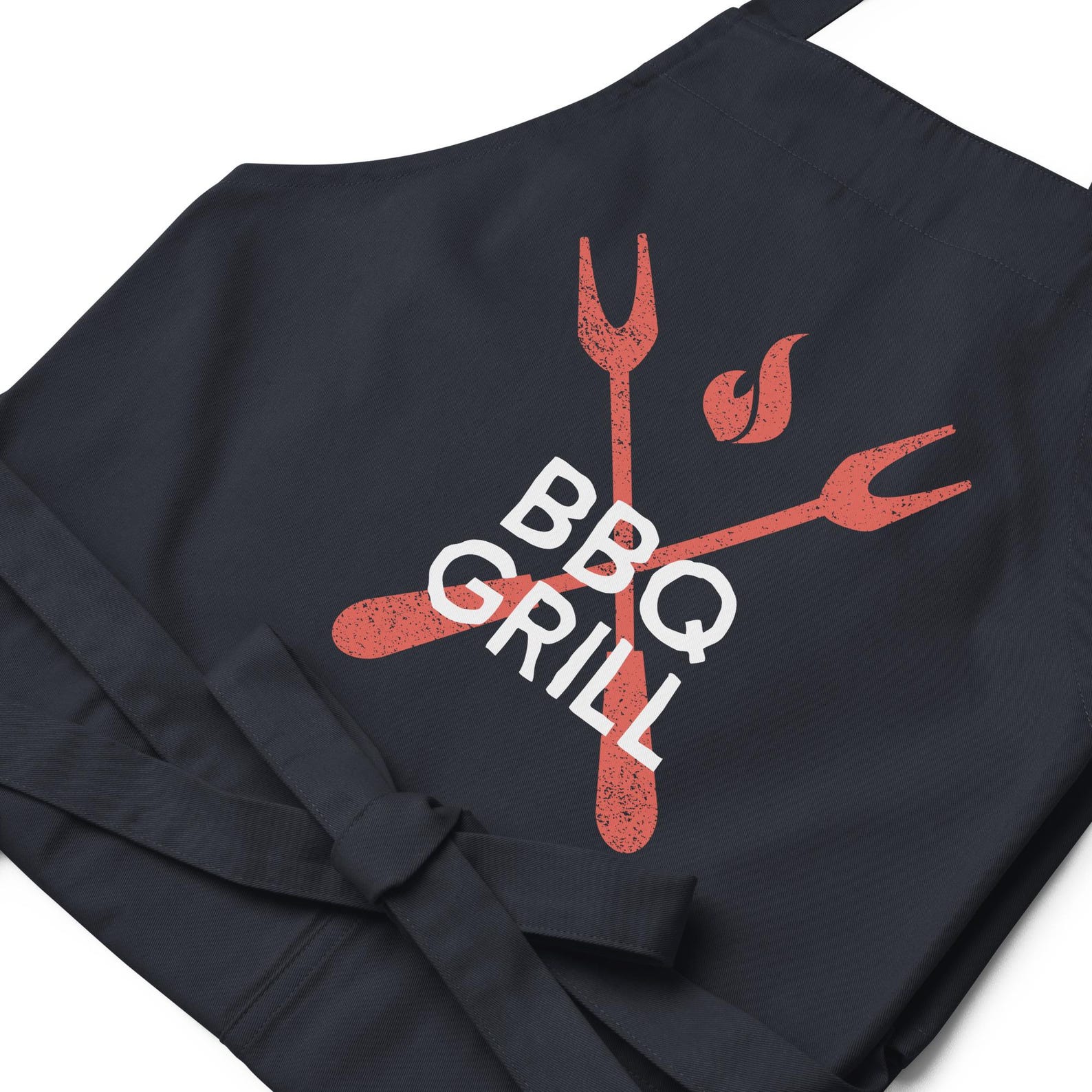 Rustic BBQ Apron With Grill Fork Design - Apron With Pockets for ...