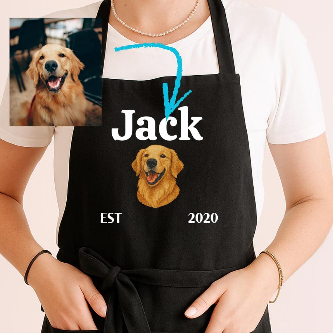 Custom Pet Apron Personalized Pet Photo Apron Dog Cat Apron Gift for ...