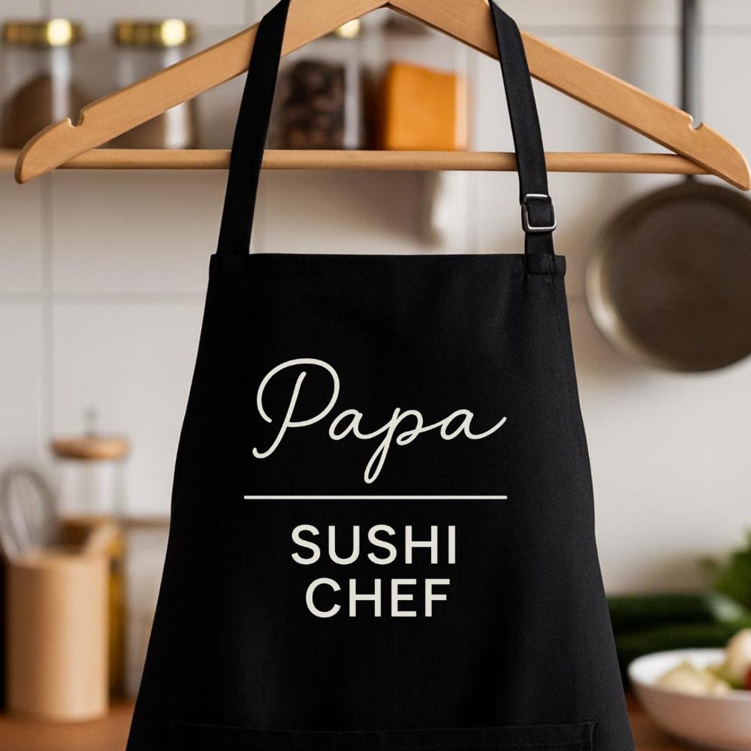 Personalized Sushi Chef Apron - Custom Cooking Apron, Kitchen BBQ ...