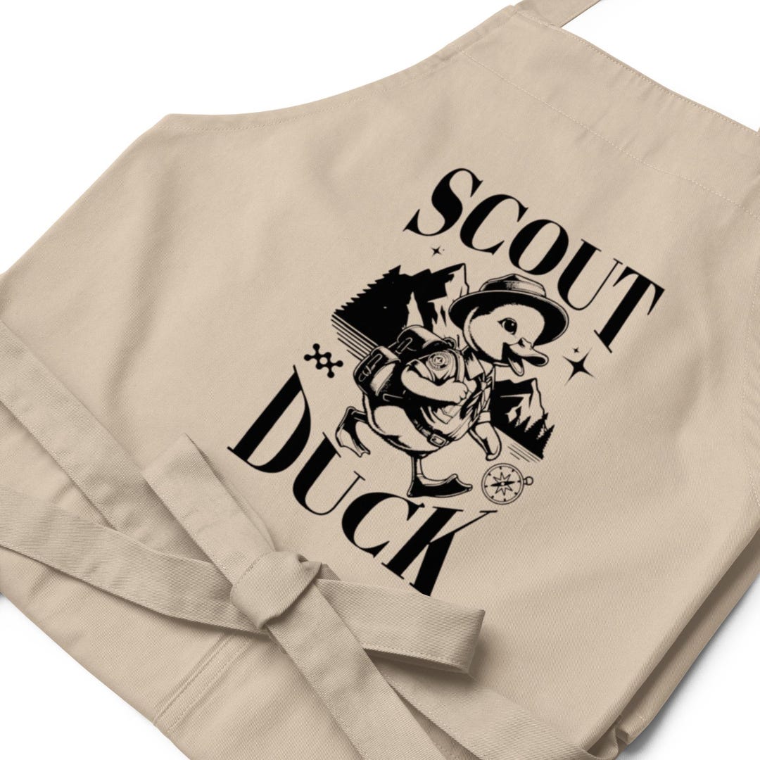 Scout Duck Apron, Hiking Duck Kitchen Apron, Adventure-themed Cooking ...