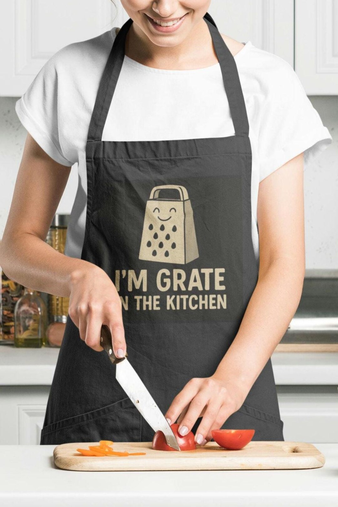 Funny Cheese Grater Apron With Kitchen Pun for Cooking Lover Who Enjoys ...