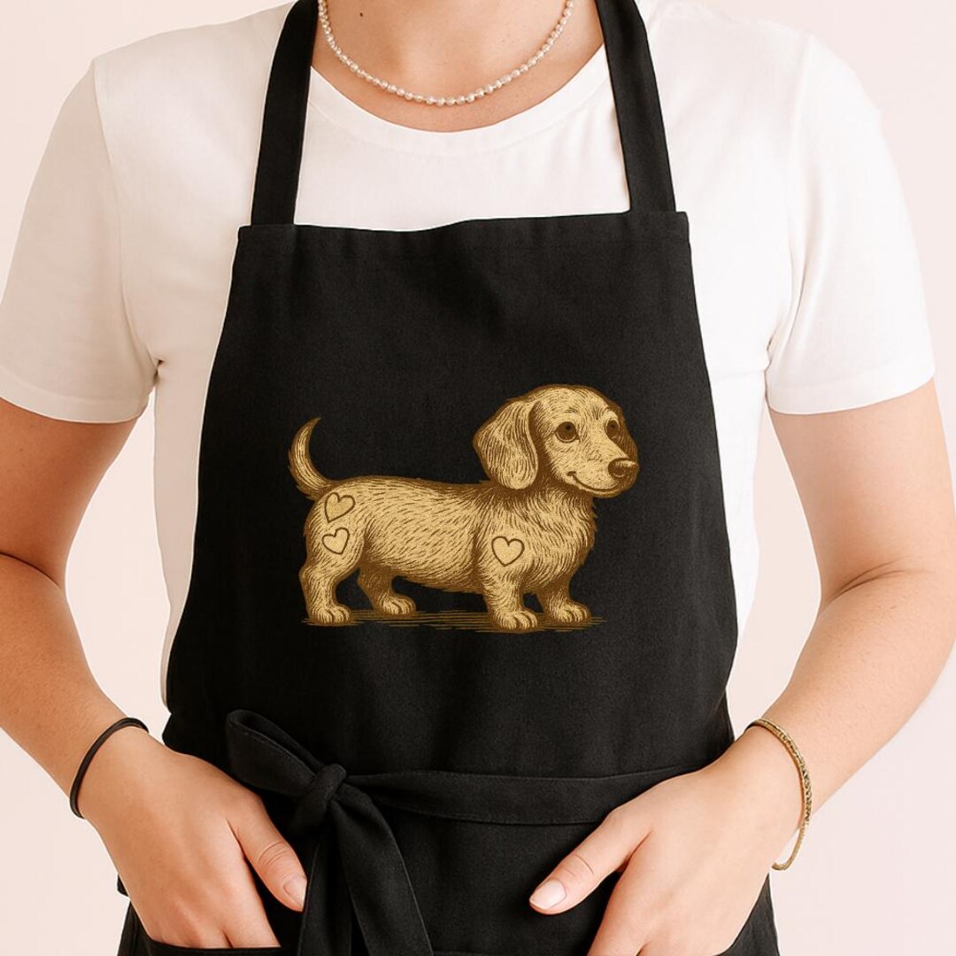 Cute Chef Dachshund Apron Funny Dog Lover Kitchen Apron Wiener Dog ...