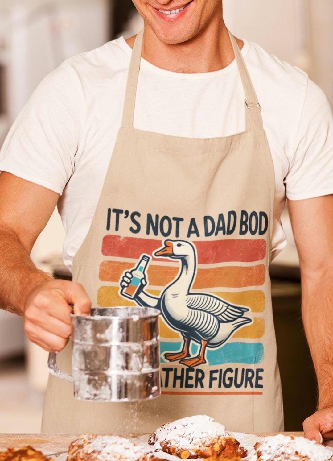 Funny Goose Apron, “it’s Not a Dad Bod, It’s a Father Figure” Apron ...