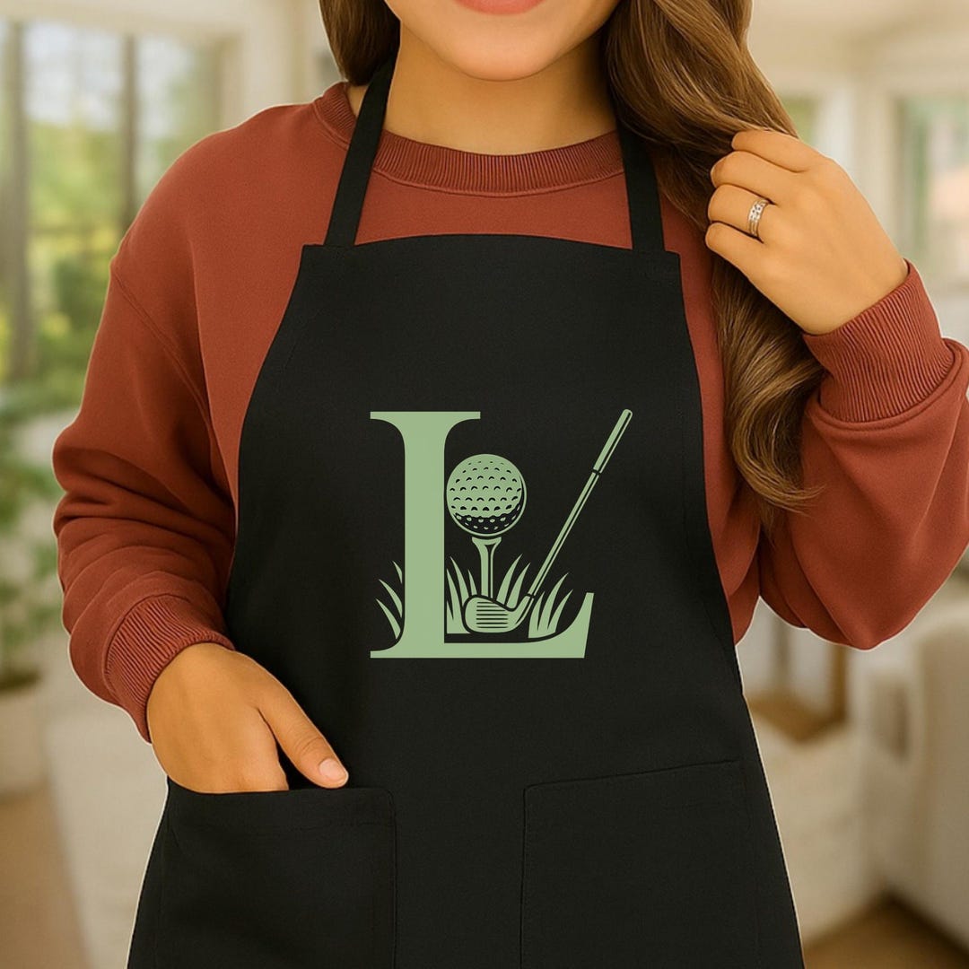 Personalized Golf Apron, Custom Name Golf Kitchenwear for Golfers, Golf ...