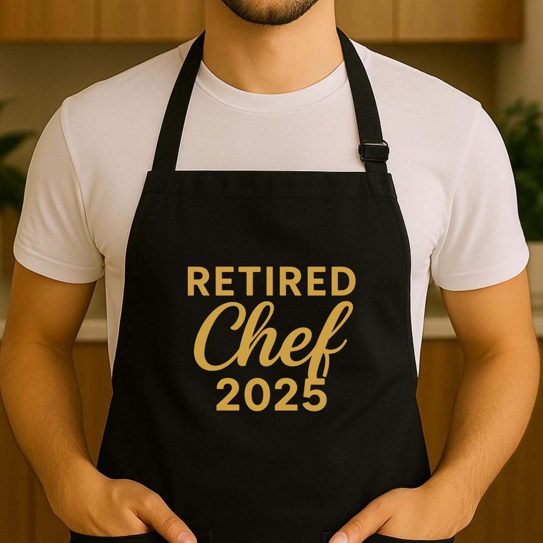 Personalized Retired Chef Apron – Custom Kitchen BBQ Gift - Etsy