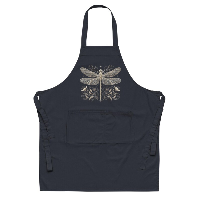 Mystic Dragonfly Apron: Gothic Insect, Organic Cotton Kitchen - Etsy