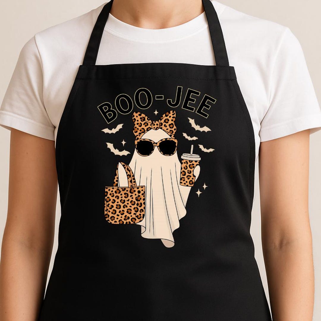 Ghost Boo Je Girl Apron, Halloween Costume Kitchen Cooking Cover, Cute ...