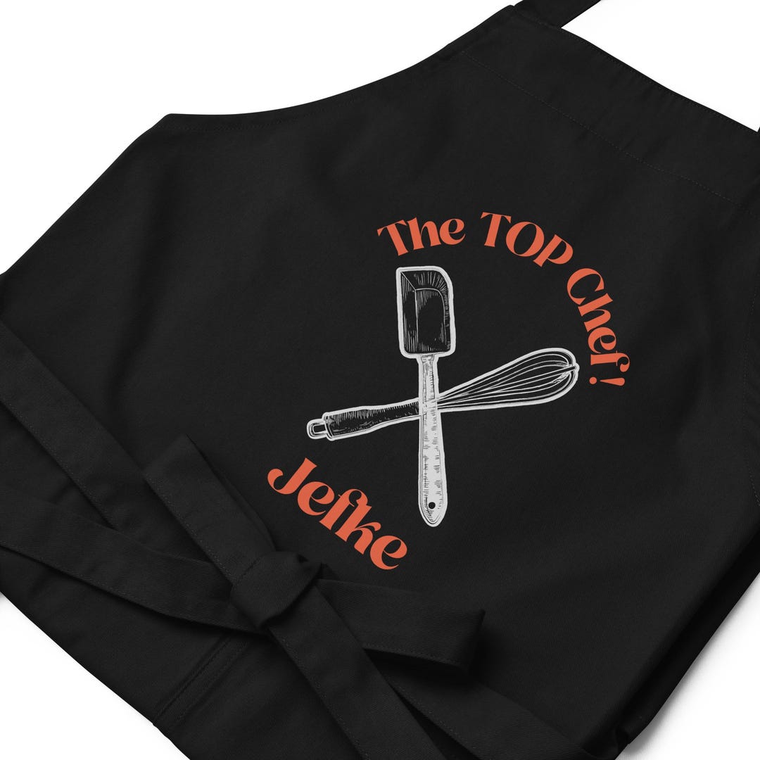 The Top Chef Apron With Whisk and Spatula Graphic for Cooking, Baking ...