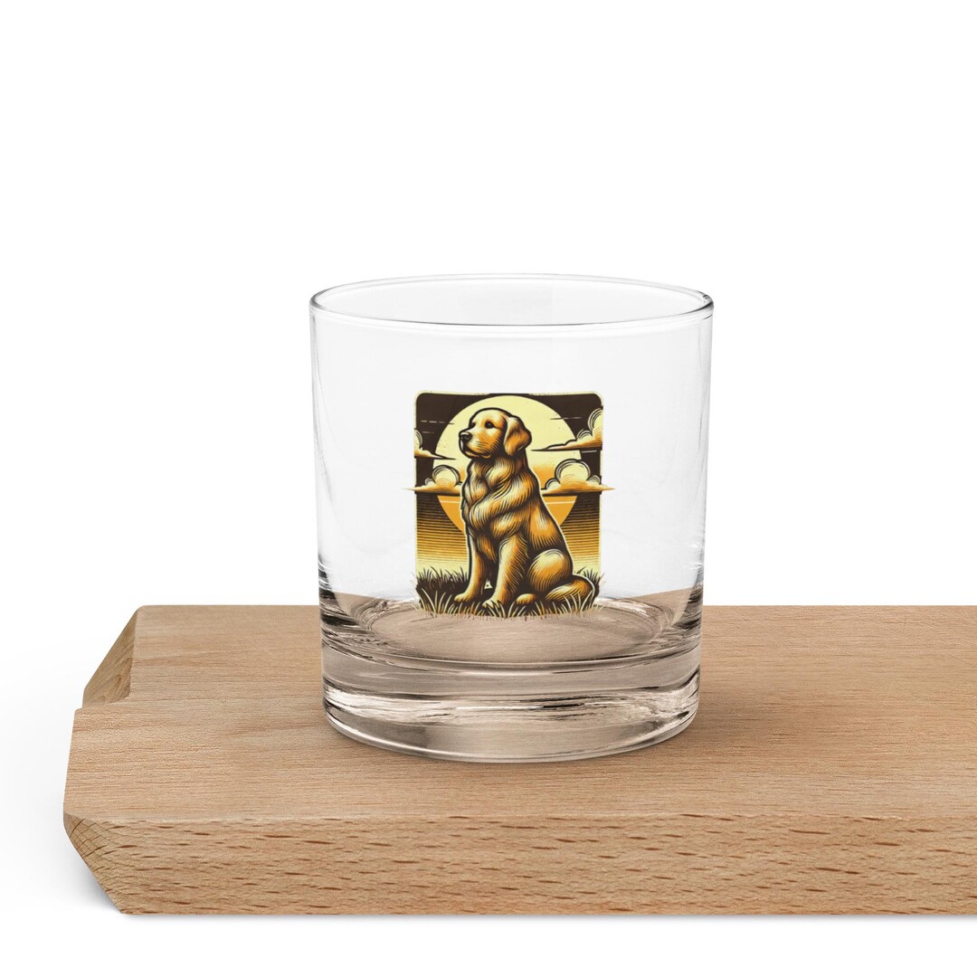 Golden Retriever Whiskey Rocks Glass – Engraved Dog Lover Gift for ...