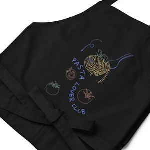 Pasta Lover Club, Organic Cotton Apron, Eco-friendly Cooking Apron ...