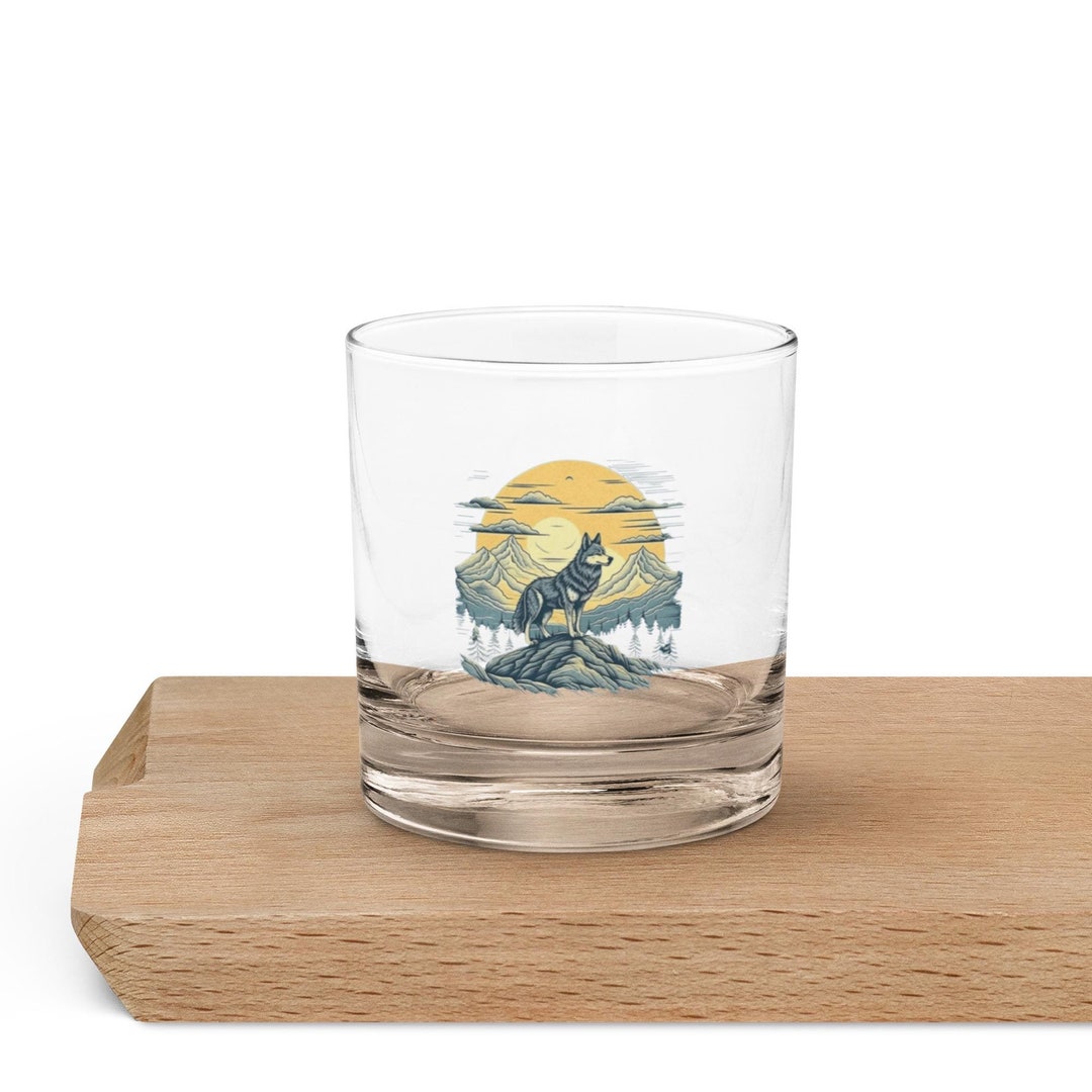 Wolf Whiskey Rocks Glass – Stand Alone Like a Wolf Glassware for ...