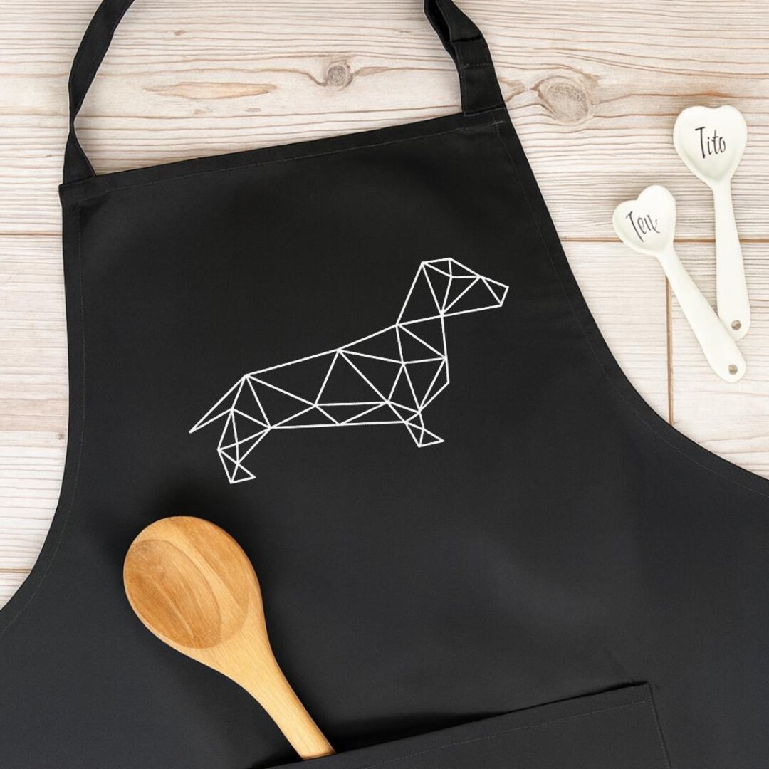 Geometric Dachshund Apron Cute Wiener Dog Lover Gift Sausage Dog ...