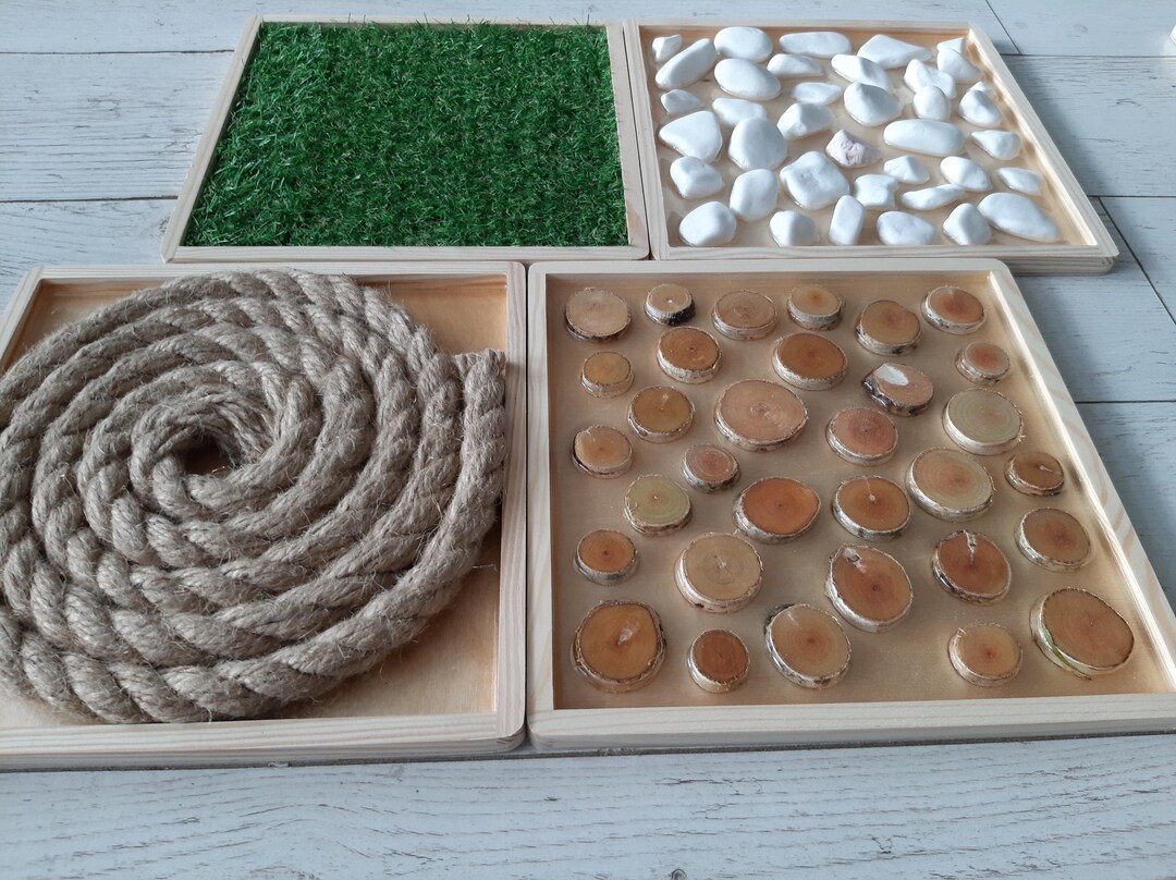 Handmade Sensory Path for Kids – Square Panels for Barefoot Walking ...