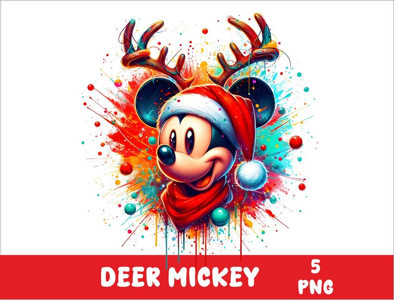 Deer Mickey 5 PNG Deer Mouse Splash and Watercolor Png Mickey ...