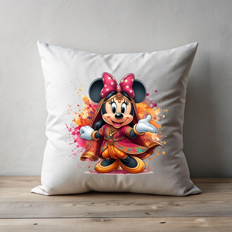5 PNG Indian Mınnıe Mouse Png Stitch Splash and Watercolor Png Indian ...